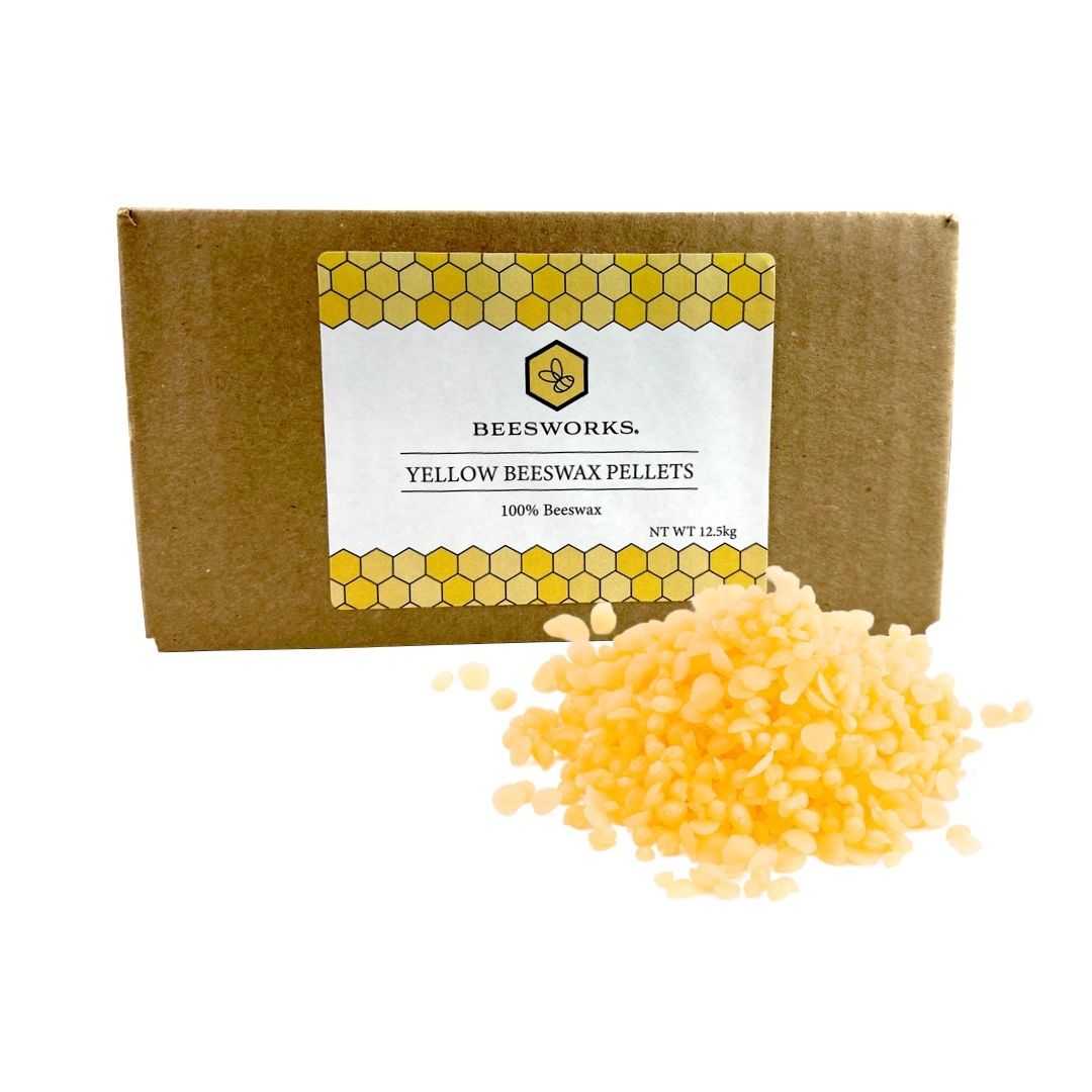 Bulk Yellow Beeswax Pellets (27.5 lbs)